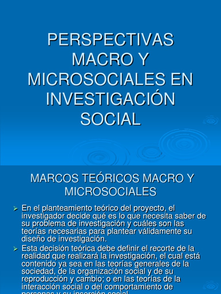 3 Perspectivas Macro y Microsociales | PDF | Mobilidad social | Sociedad