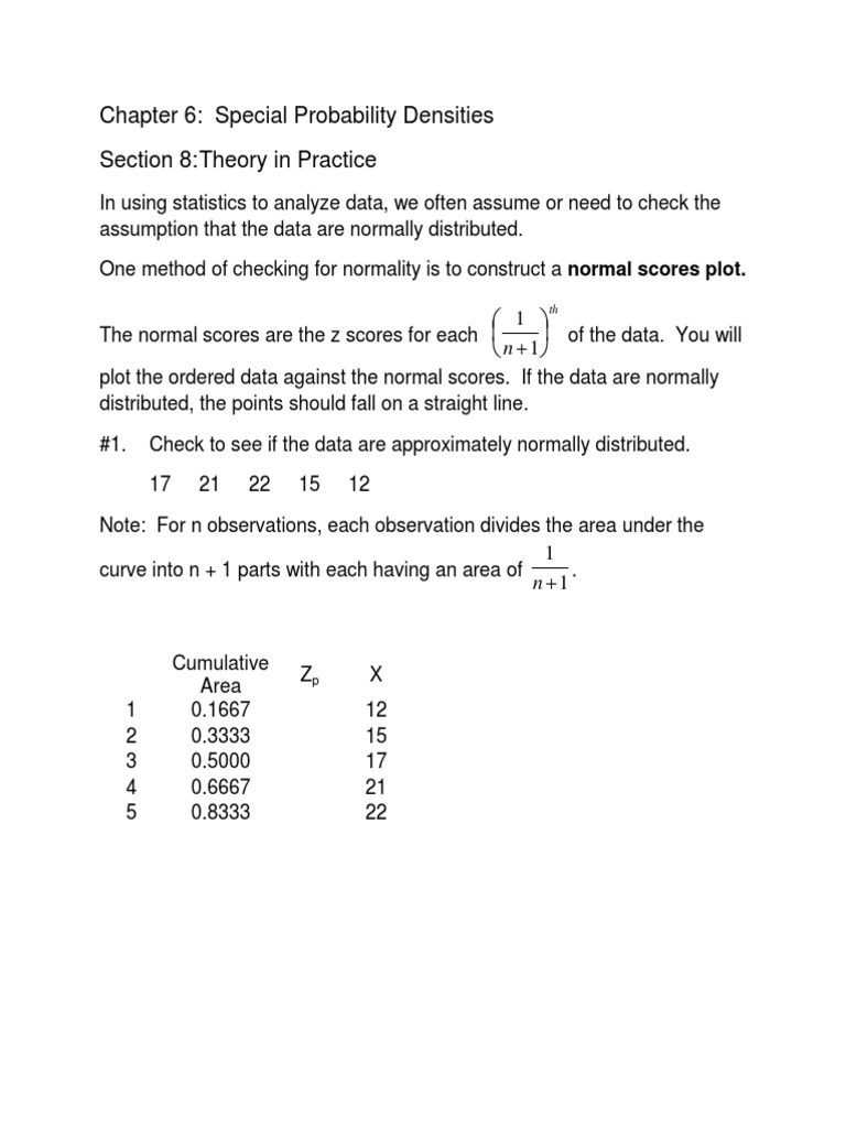 Checking Data Normality with Plots | PDF | Teaching Methods & Materials ...