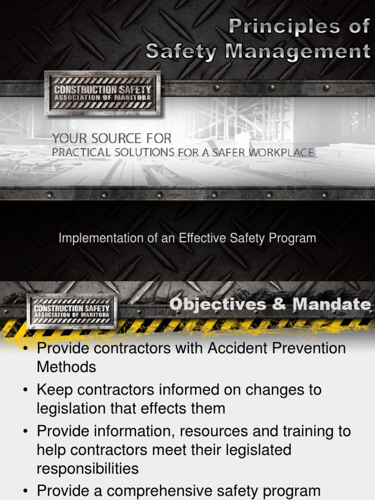 Principles of Safety Management | PDF | Personal Protective Equipment ...