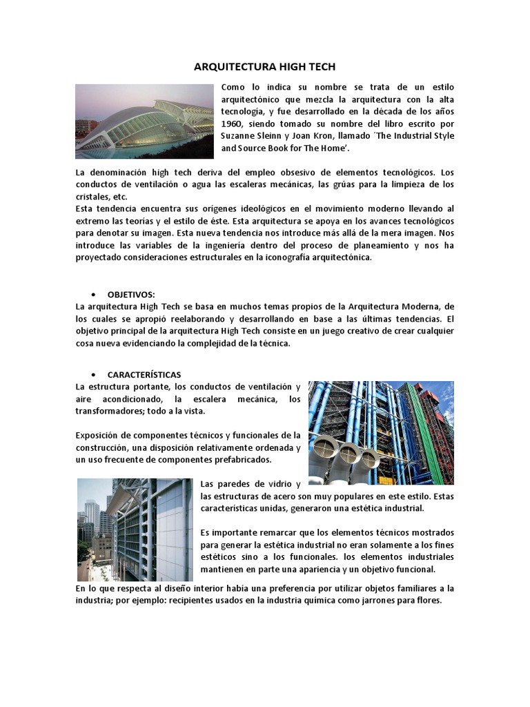 Arquitectura High Tech | PDF | Arte | Tecnología