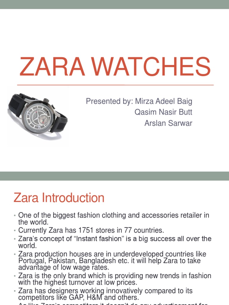 An Analysis of Zara's Market Entry Strategy for Watches: Targeting ...
