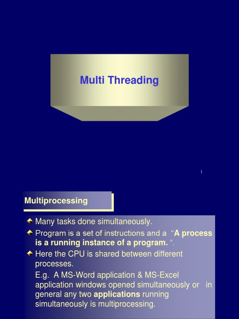15 MultiThreading | PDF | Process (Computing) | Thread (Computing)