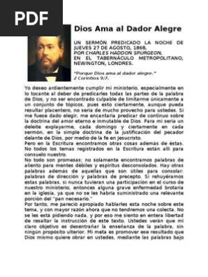 Dios Ama Al Dador Alegre