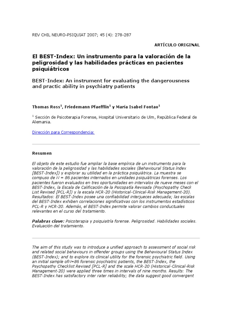 Best Index | PDF | Validez (Estadísticas) | Medición