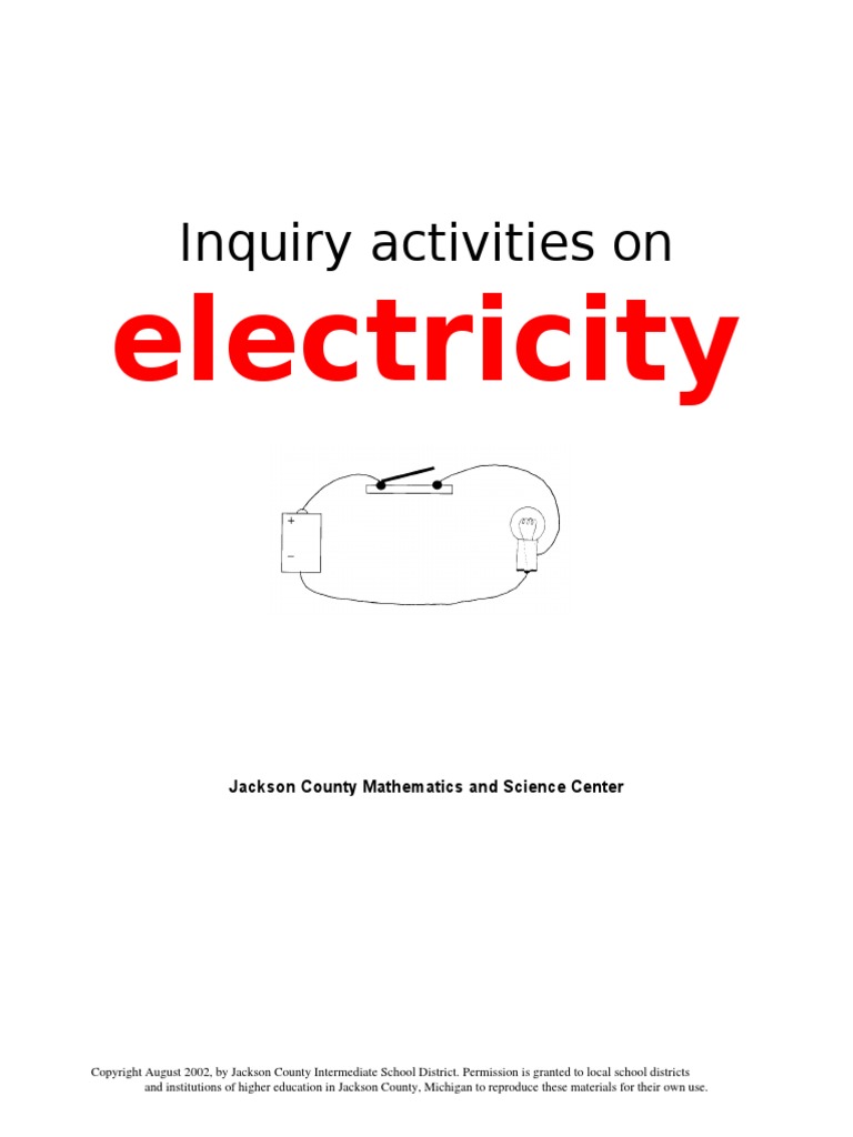 Inquiry Activities On: Electricity | PDF | Teaching Methods & Materials ...