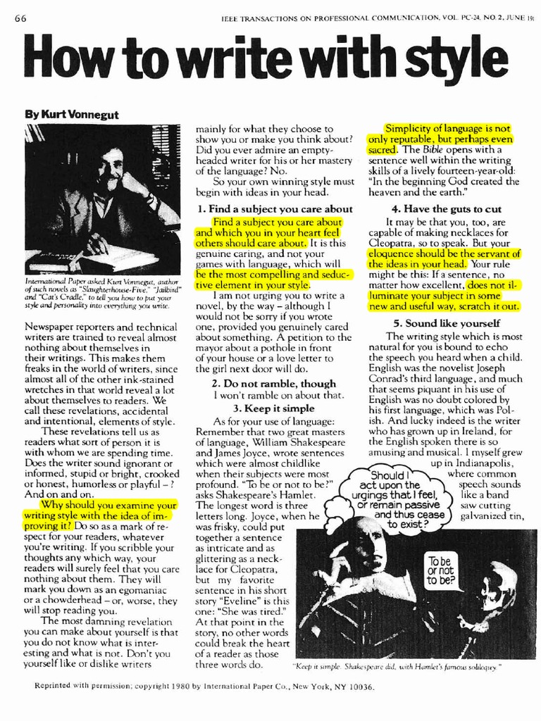 How To Write With Style Ao | PDF | General Fiction