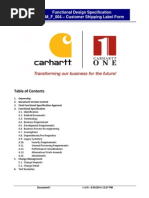 SAP SD Function Specification Sample | PDF | Specification (Technical ...