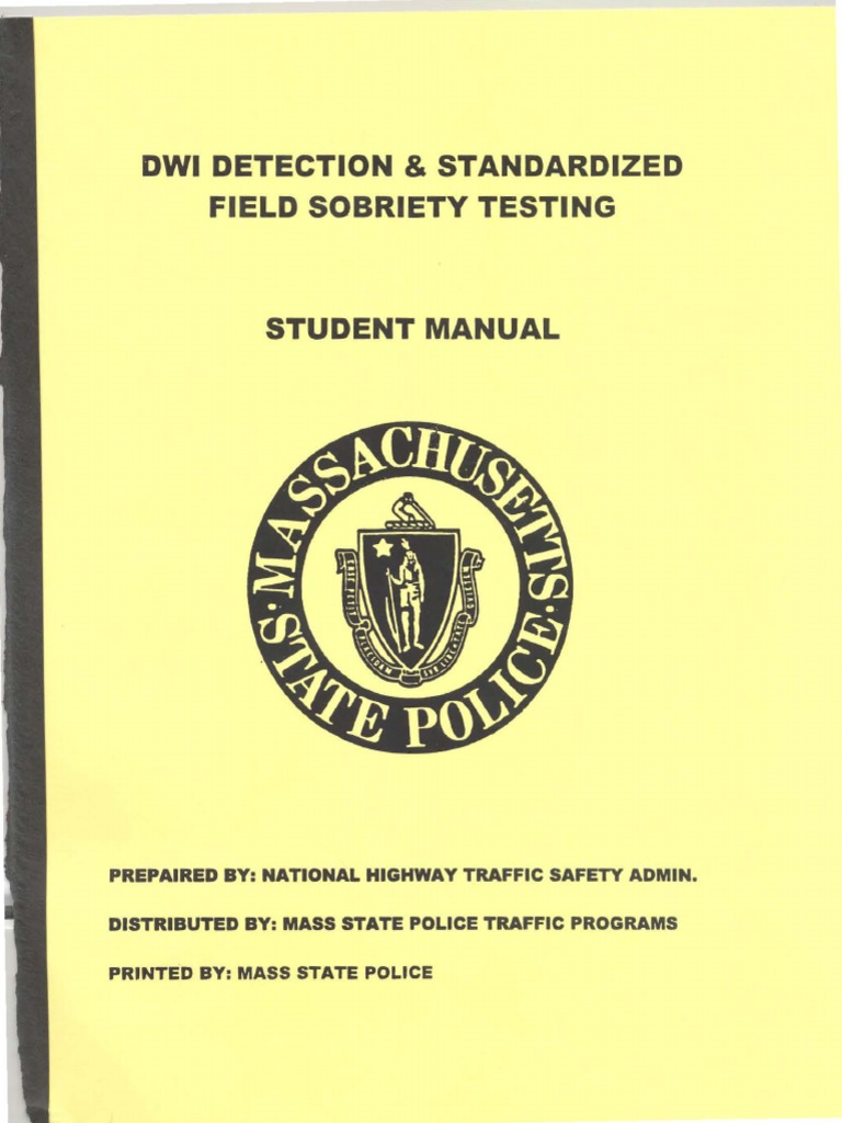 Oat 2006 SFST Manual | PDF | Driving Under The Influence | Drunk ...