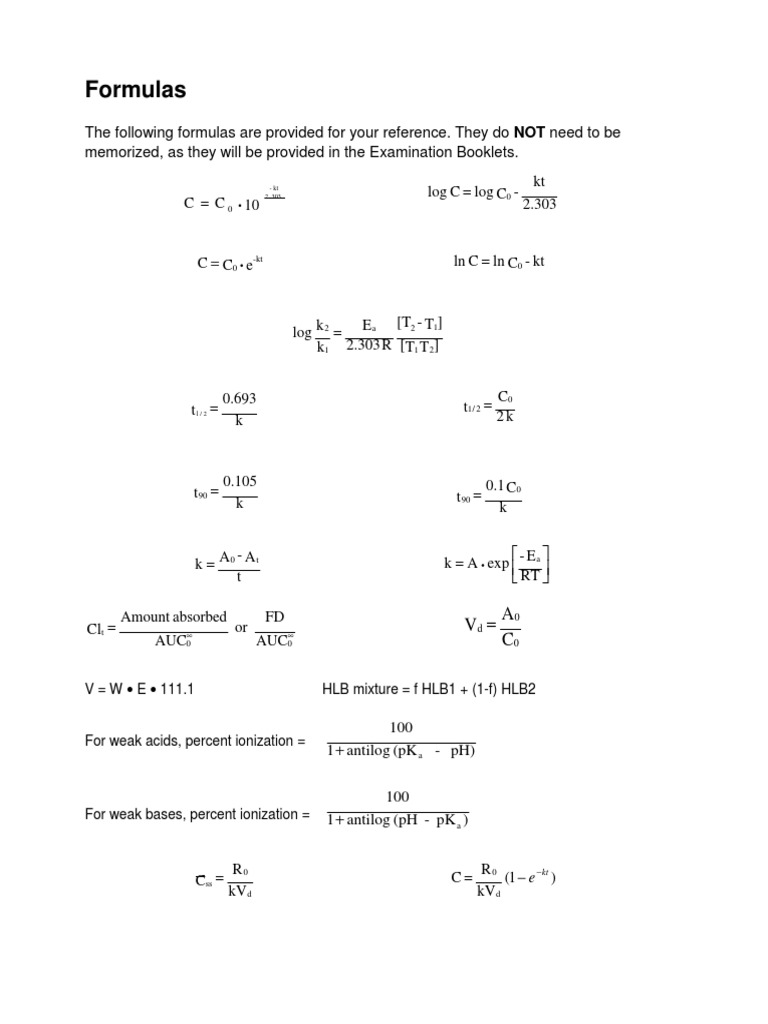 Formulas Related Question, Pebc | PDF | Atoms | Molecules