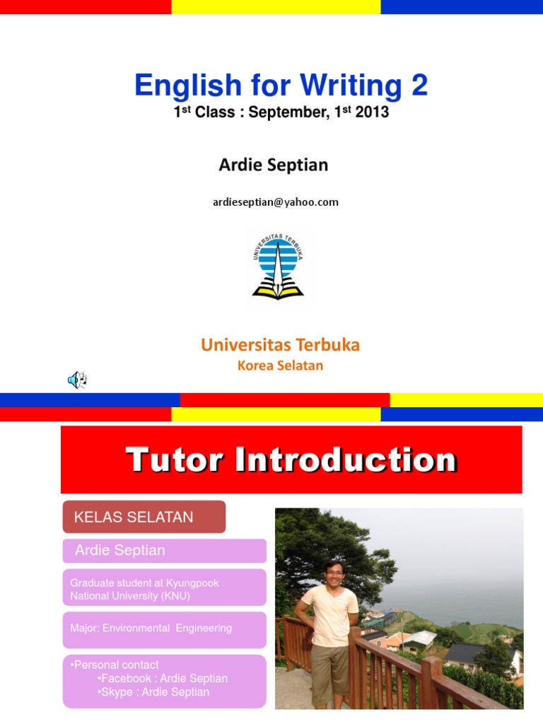 Class 1-Writing 2-Ardie Septian-Draft-Module 1 | PDF | Language Arts & Discipline