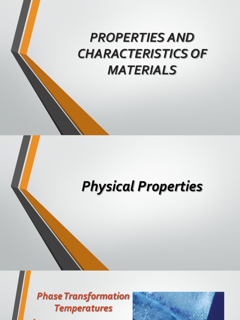 Properties and Characteristics of Materials | PDF | Deformation ...