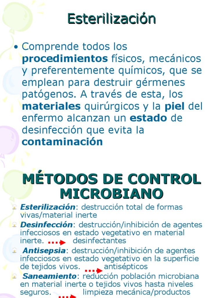 Metodos de Control Microbiano | PDF | Esterilización (Microbiología ...