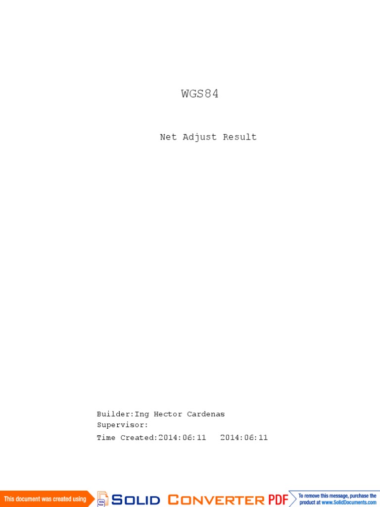 WGS84 PDF | Download Free PDF | Geomatics | Geodesy