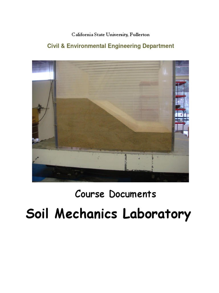 Course Pack Soil Laboratory Experiment | PDF | Soil Mechanics | Soil