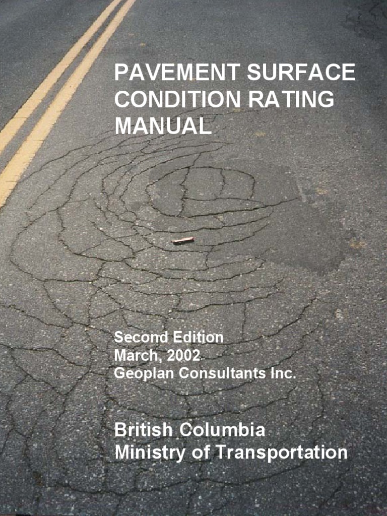 2002 Pavement Surface Condition Rating Manual V2 | PDF | Road Surface ...