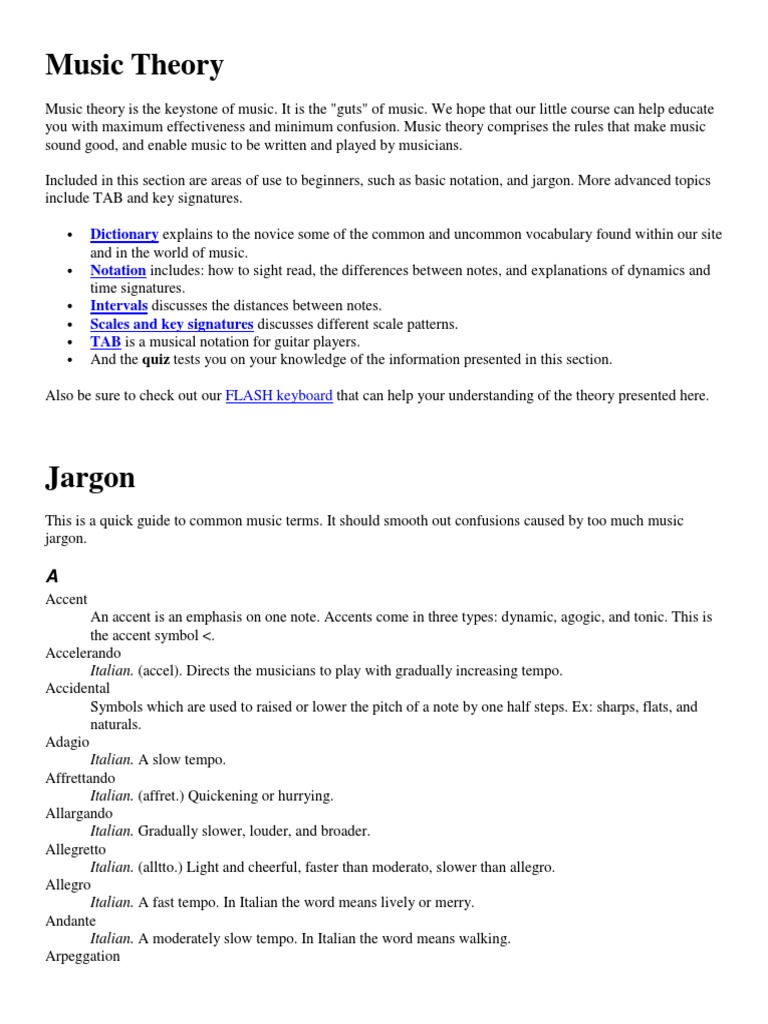 Music Theory | PDF | Art