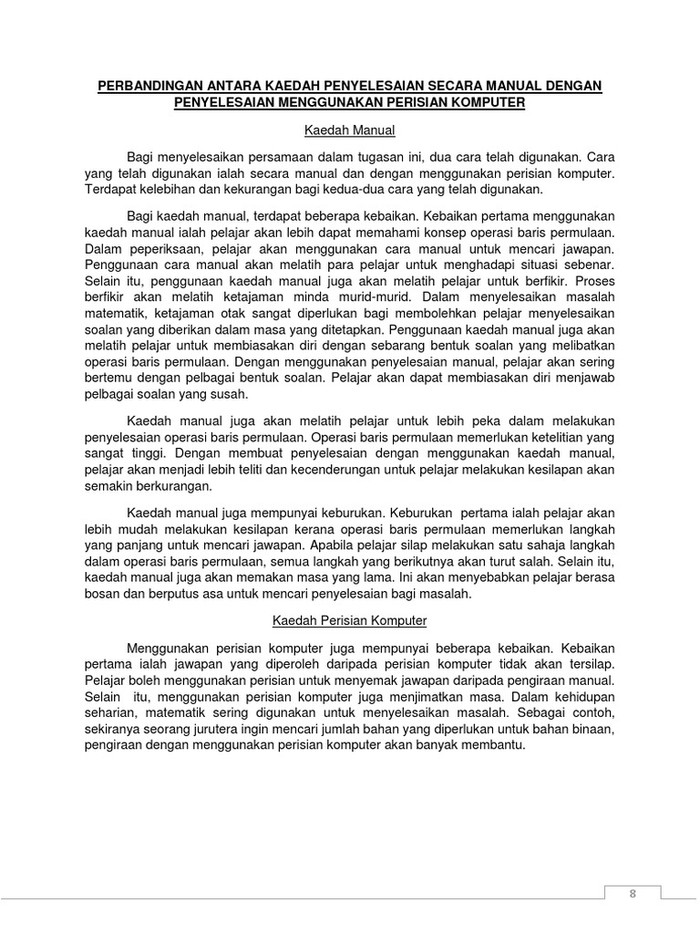 Perbandingan Kaedah | PDF