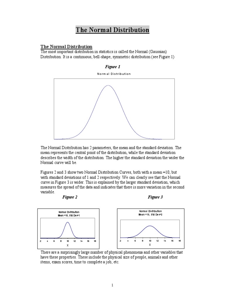Normal Distribution Notes | Download Free PDF | Normal Distribution ...