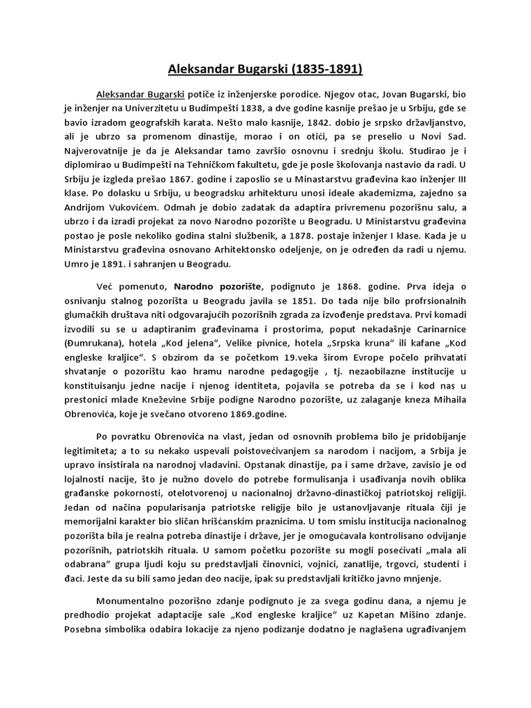 Aleksandar Bugarski | PDF