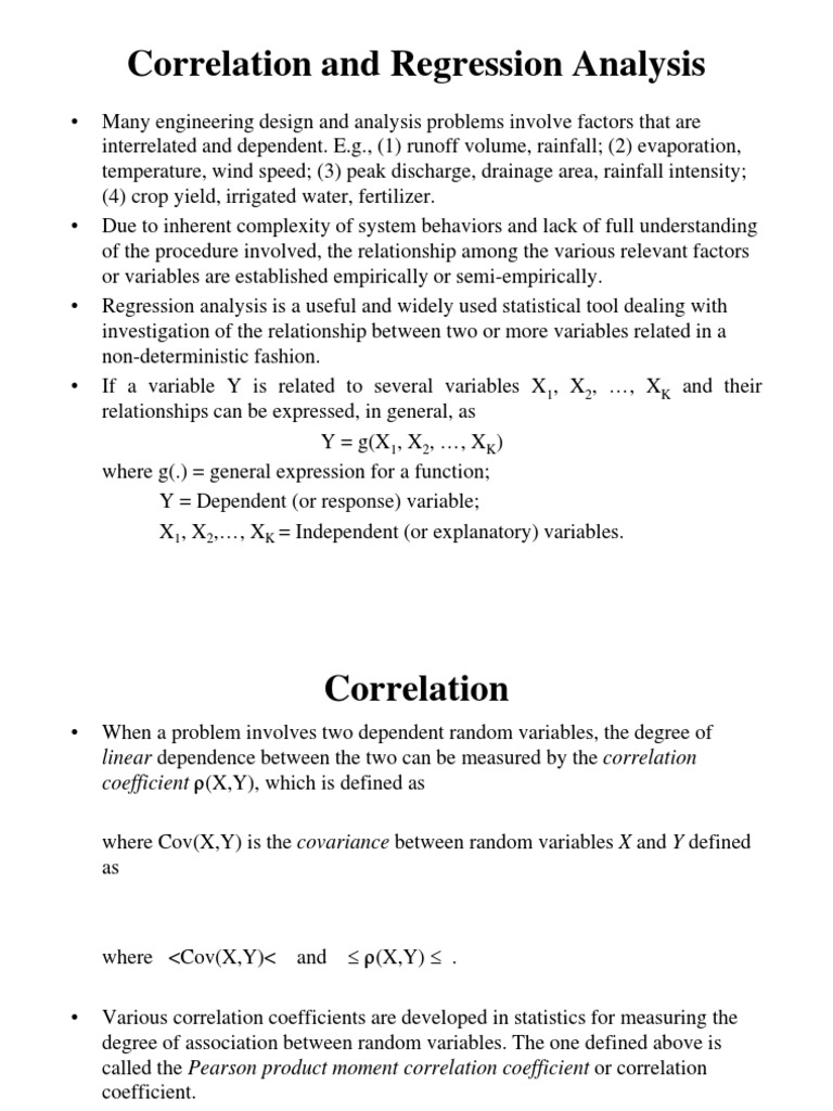 Correlation and Regression Analysis | PDF | Correlation And Dependence | Covariance