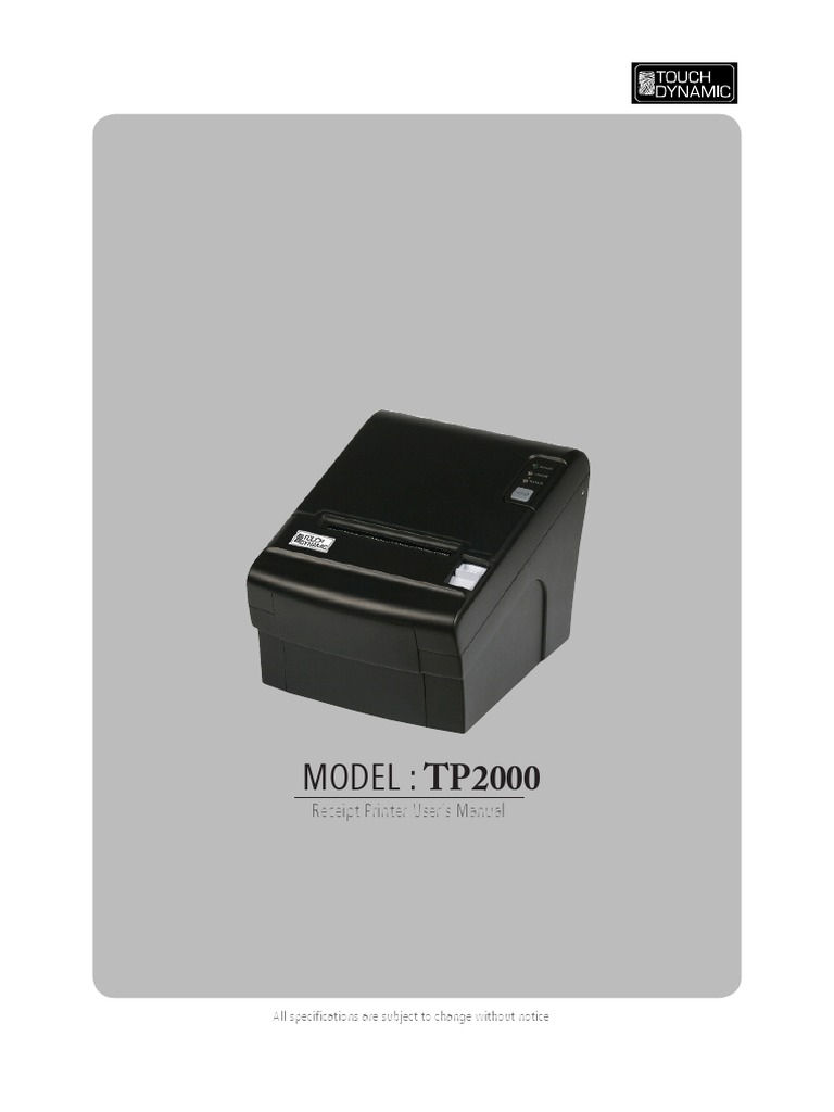 Tp2000 Manual | PDF | Printer (Computing) | Computer Data