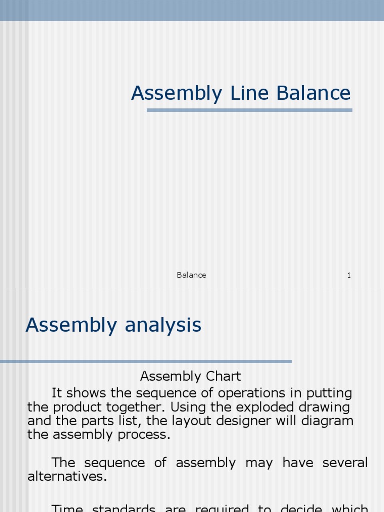 Assembly Line Balancing Techniques | PDF | Percentage | Hour