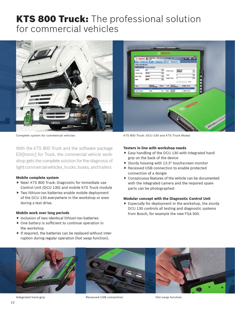 Bosch KTS 800 Truck Diagnostics Brochure EN | PDF | Personal Computers ...