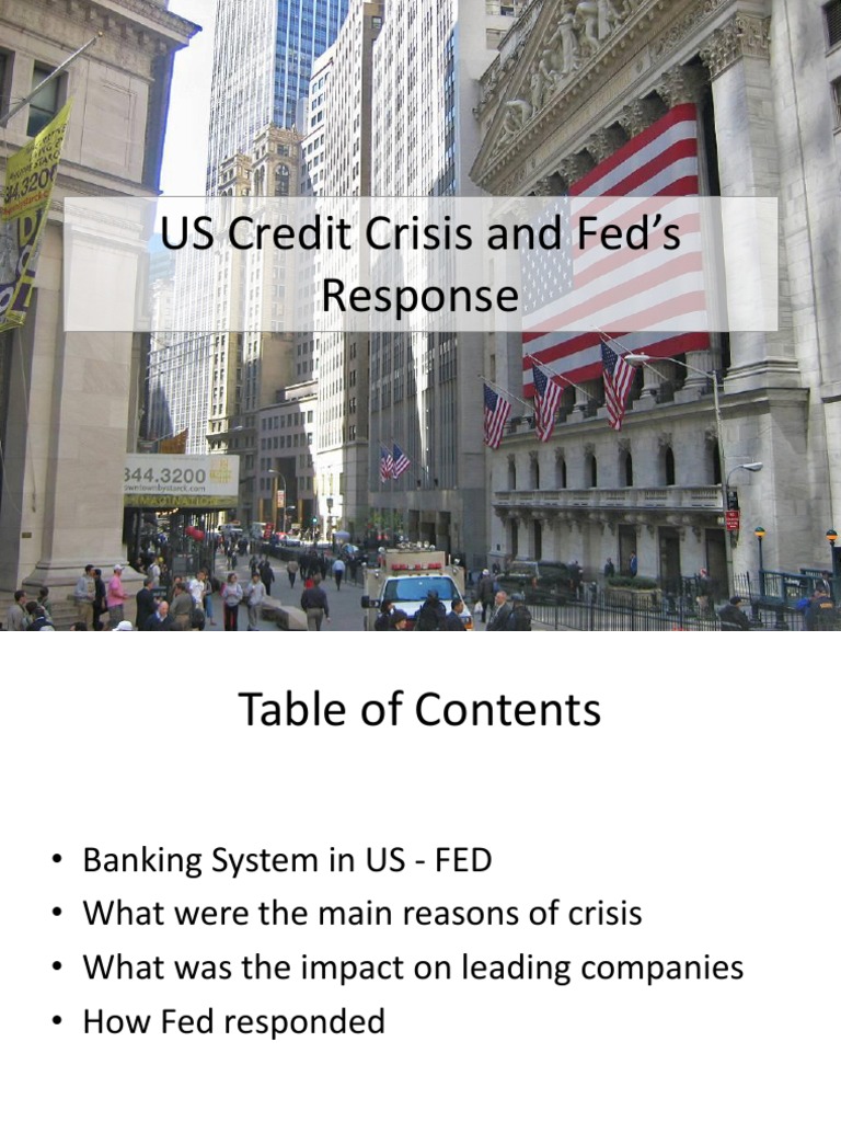 Us Credit Crisis and Feds Response 1229898176101407 2 | PDF | Primary ...