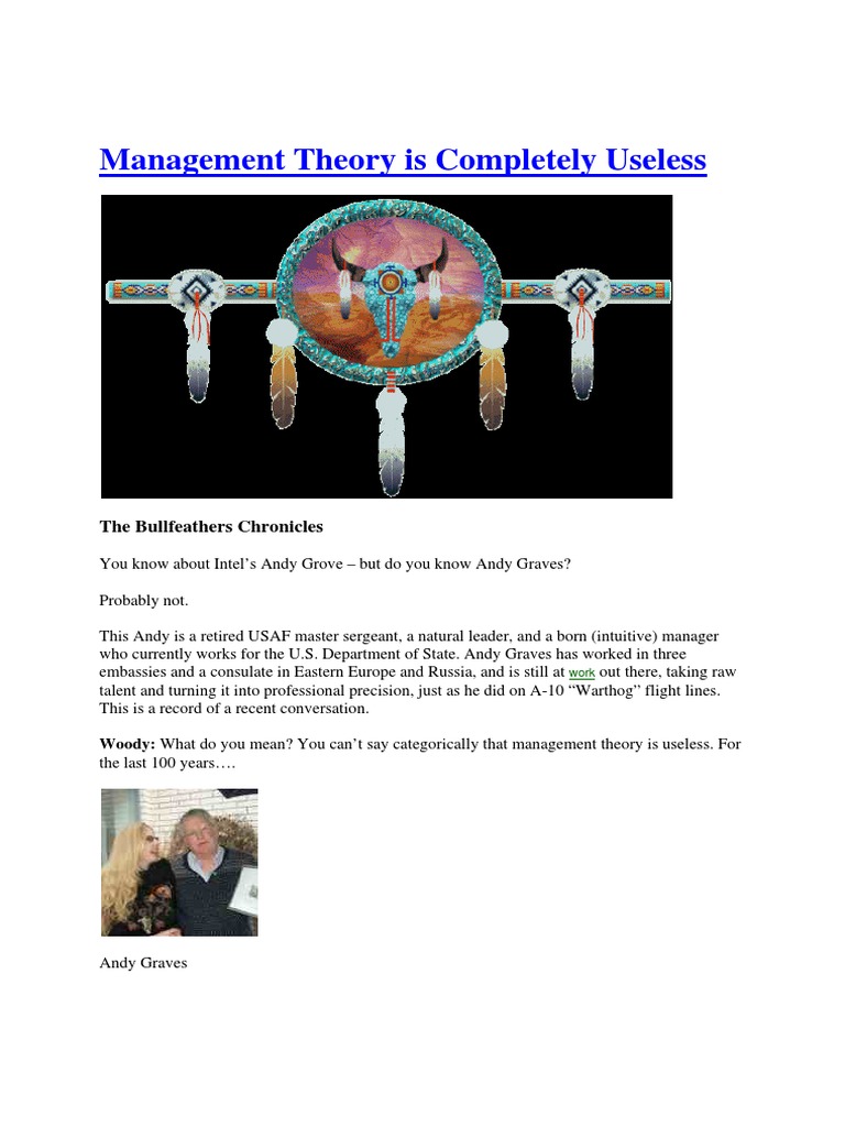 Management Theory Is Completely Useless | PDF
