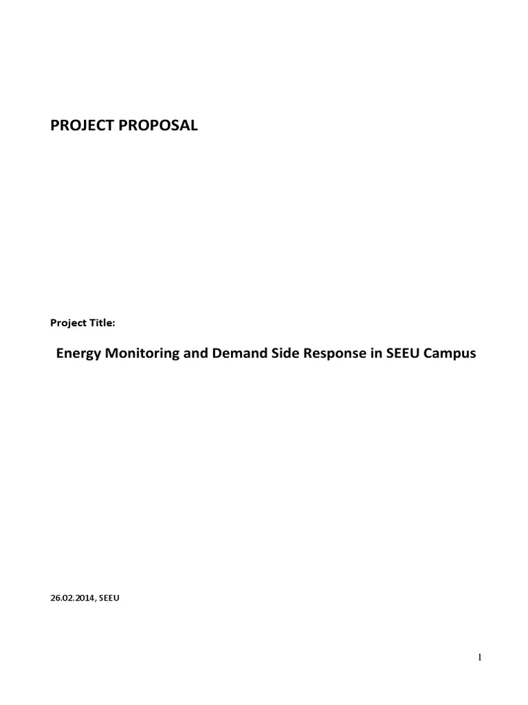 Project Proposal Energy Monitoring | PDF | Energy Management ...