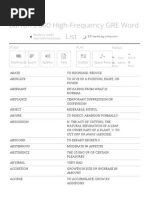333 High Frequency GRE Words With Meanings | PDF