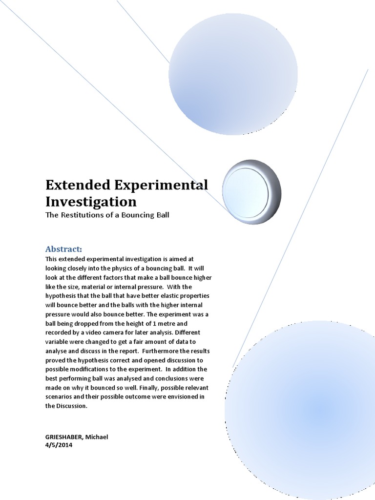 Dynamics of a Bouncing Ball Experiment | PDF | Gravity | Potential Energy