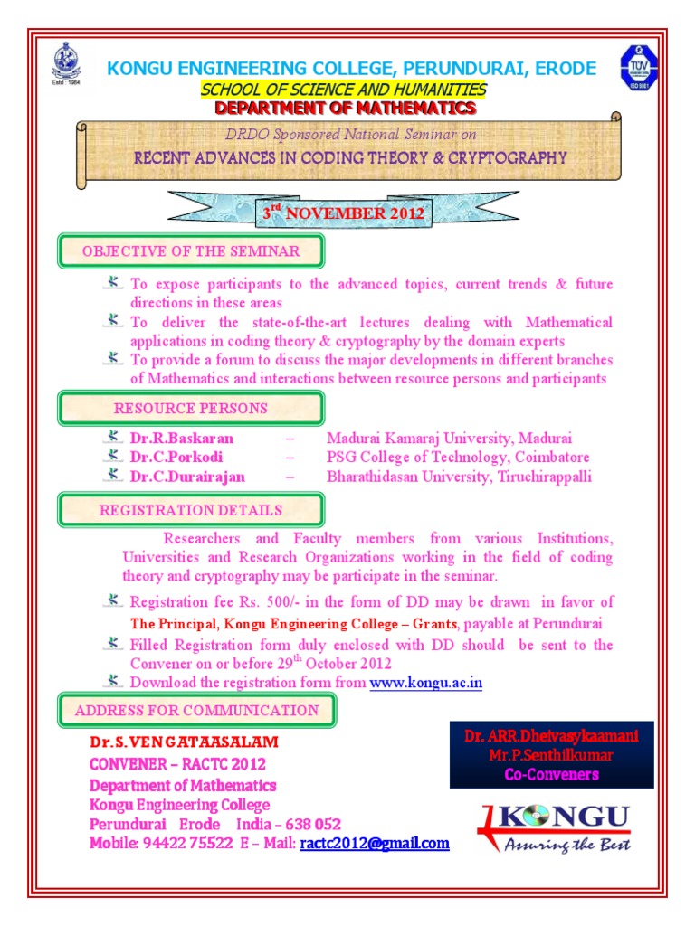 Kongu Engineering College, Perundurai, Erode | Download Free PDF ...