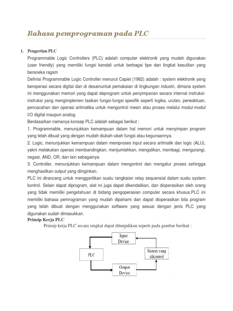 Bahasa Pemrograman PLC | PDF