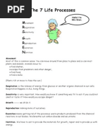 Understanding the 7 Life Processes | PDF