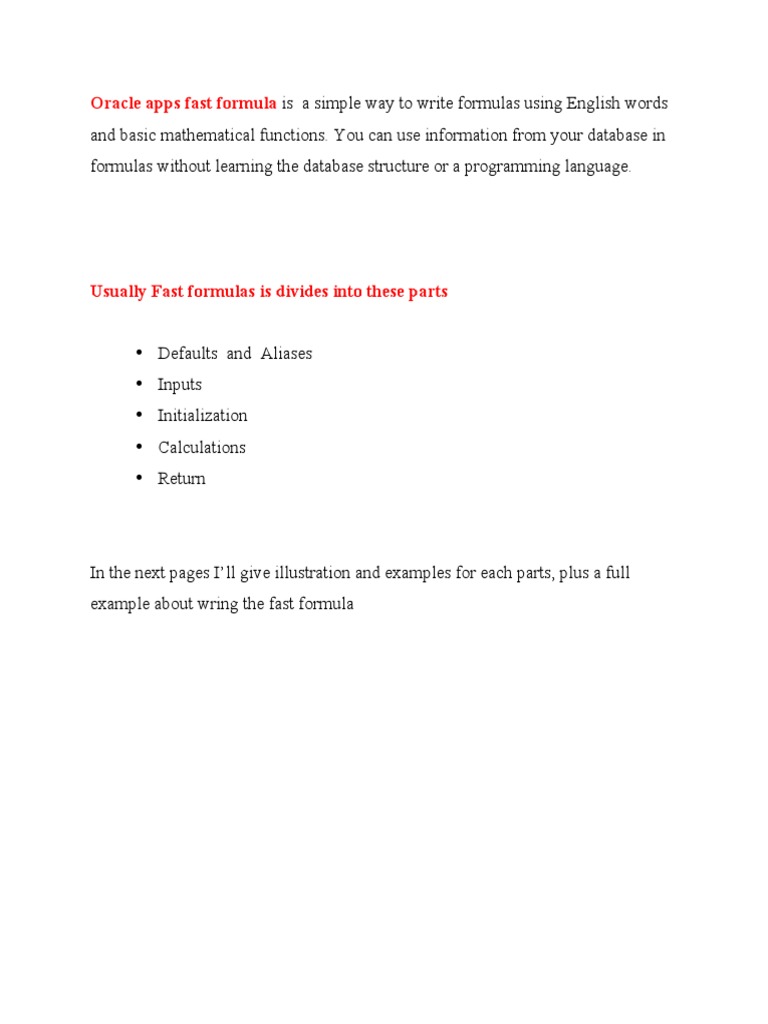 Fast Formula | PDF | Function (Mathematics) | Databases
