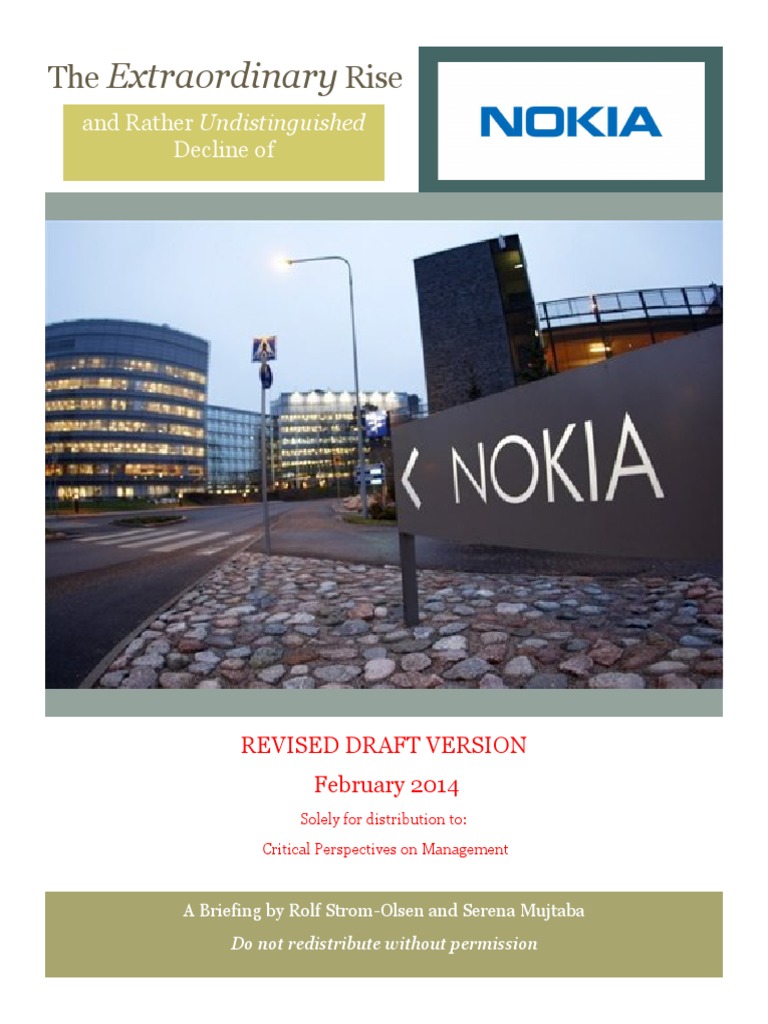 Rise and Fall of Nokia (2014) | PDF | Nokia | 3 G