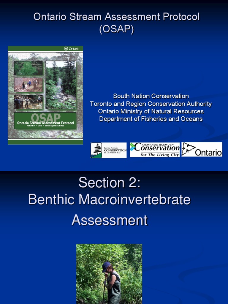 Ontario Stream Assessment Protocol (OSAP) | PDF | Benthic Zone | Water Quality