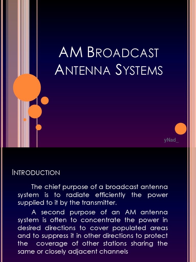 AM Broadcast Antenna Systems Overview | PDF | Antenna (Radio ...