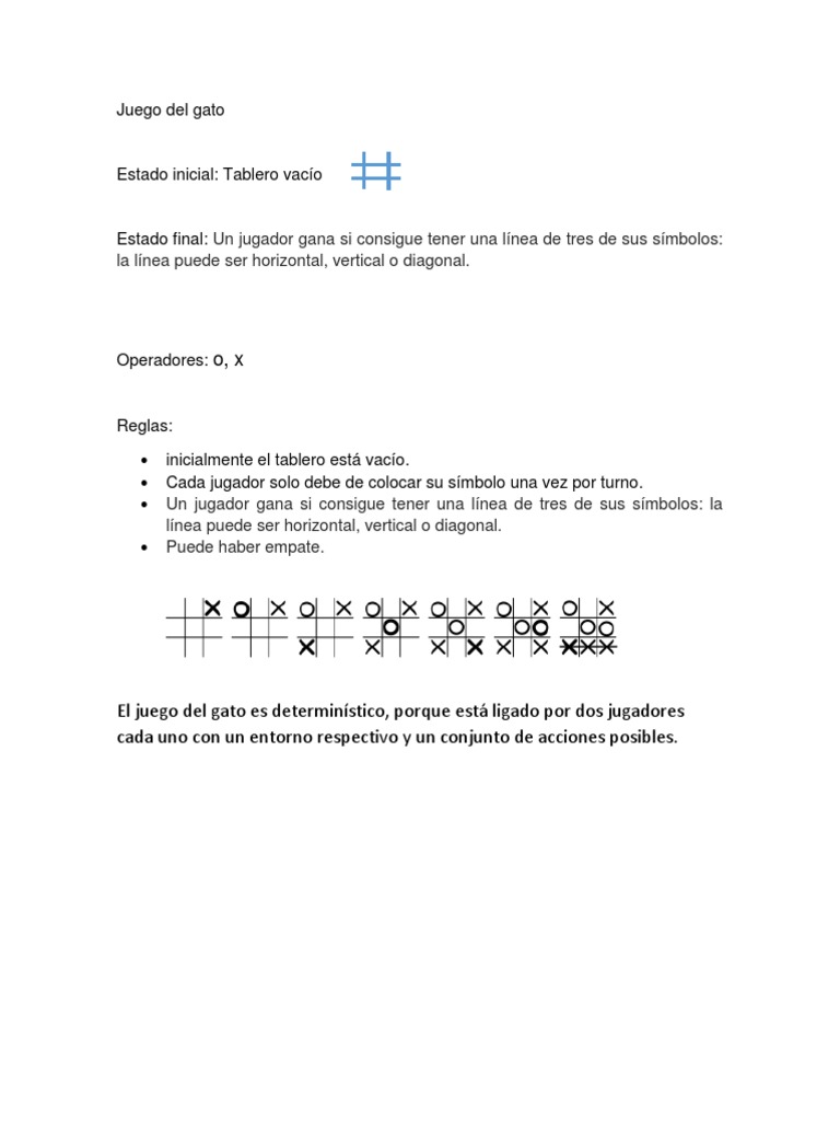 Reglas del juego del gato para imprimir | PDF