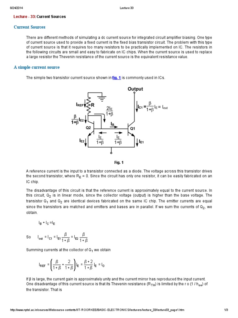 Current Source | PDF | Electric Power | Electronic Engineering