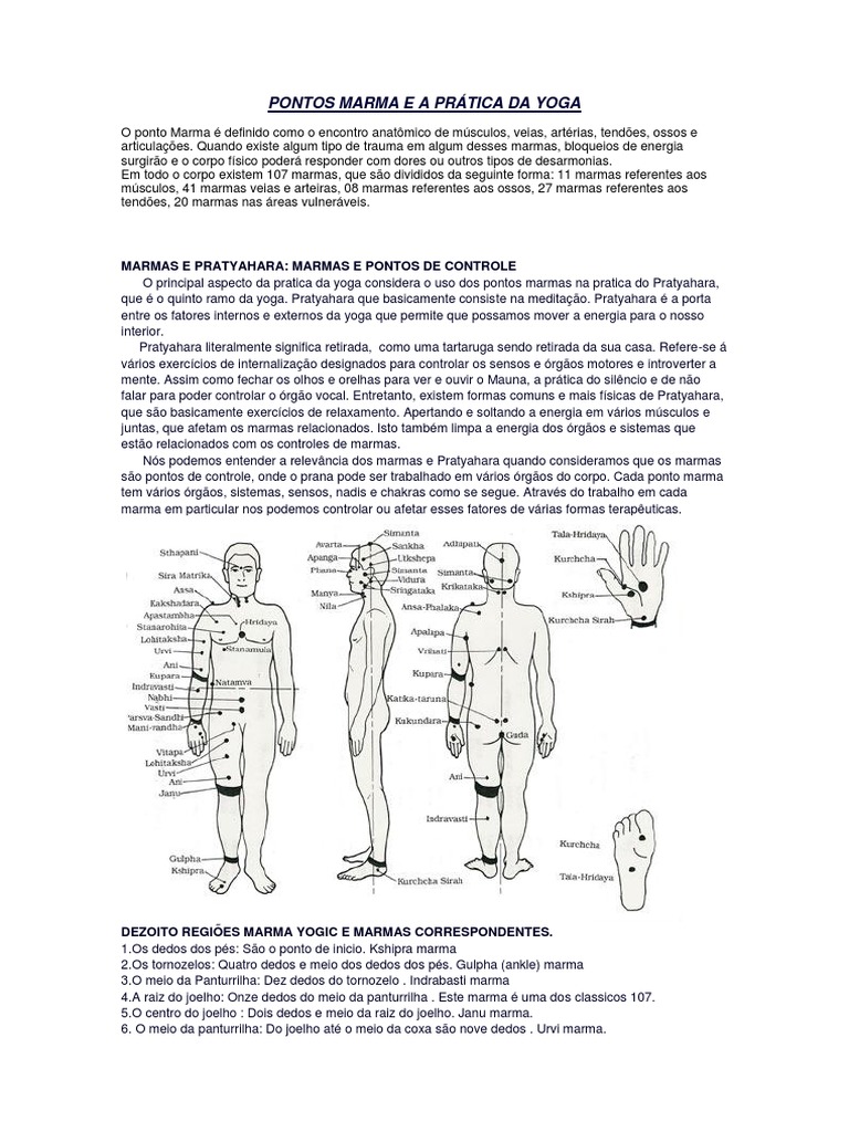 Pontos Marma e A Yoga | PDF | Ashtanga Vinyasa Yoga | Chacra