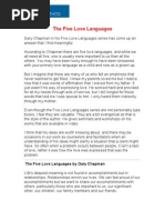 The Five Love Languages Test | PDF | Language Arts & Discipline