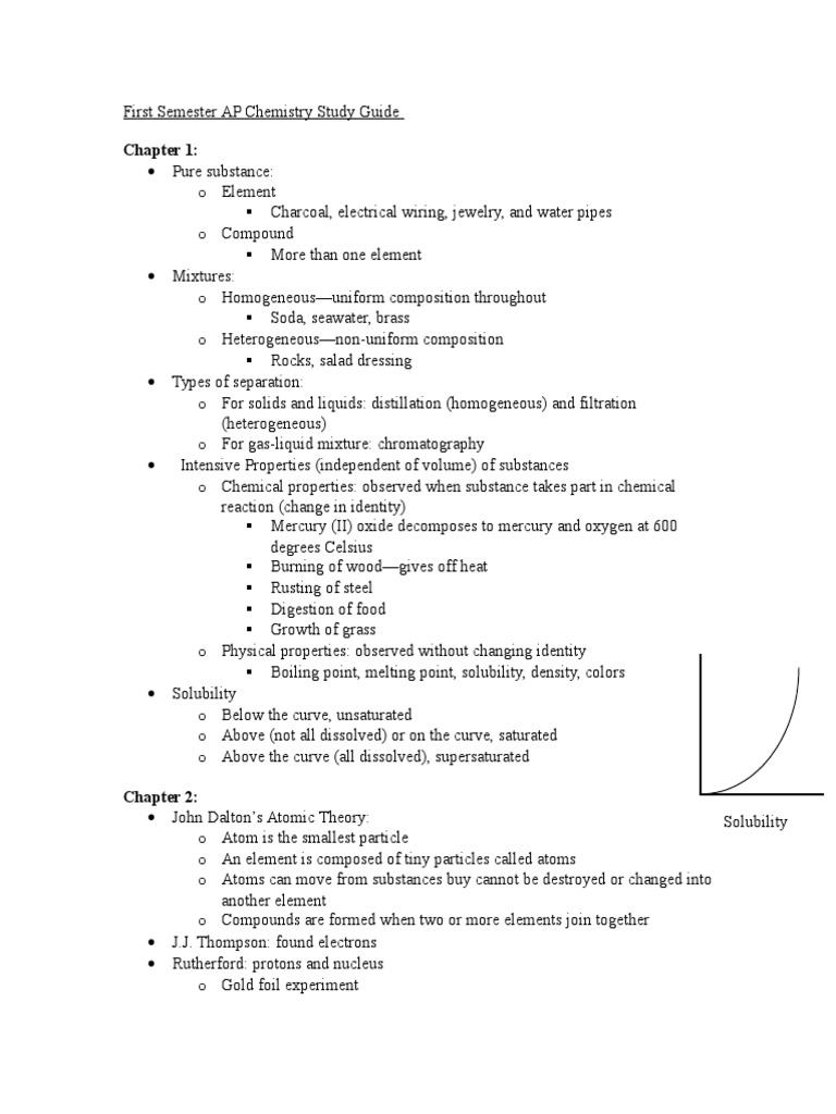 AP Chemistry Study Guide | PDF | Ion | Gases