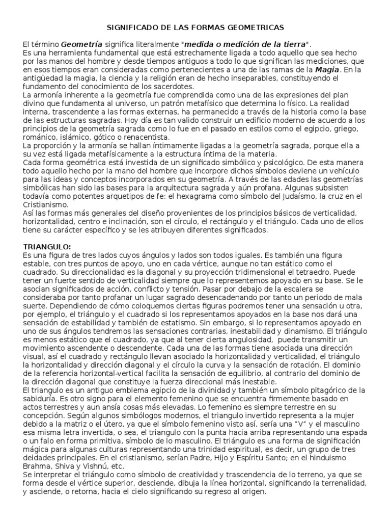 Significado de Las Formas Geometricas | PDF | Rectángulo | Triángulo