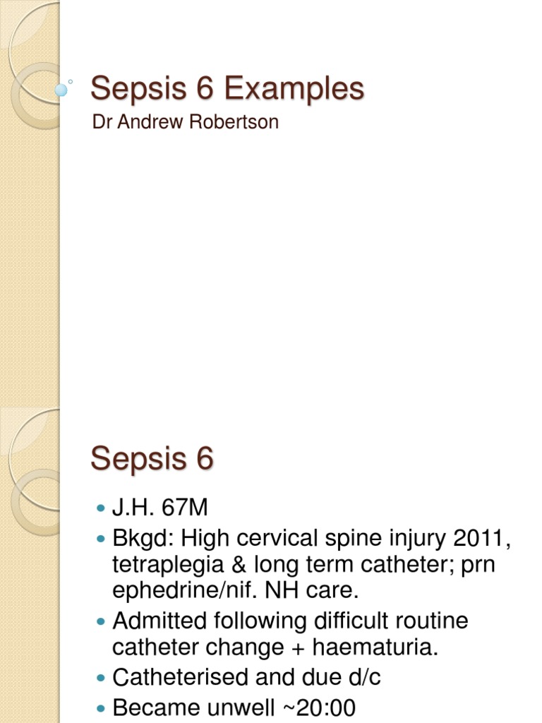 Sepsis 6 presentation | Sepsis | Medical Emergencies