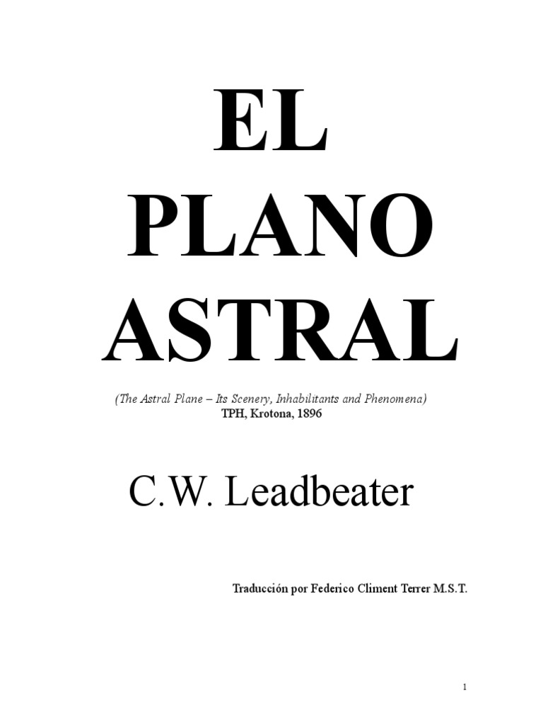 Leadbeater. CW - El Plano Astral | PDF | Importar | Física