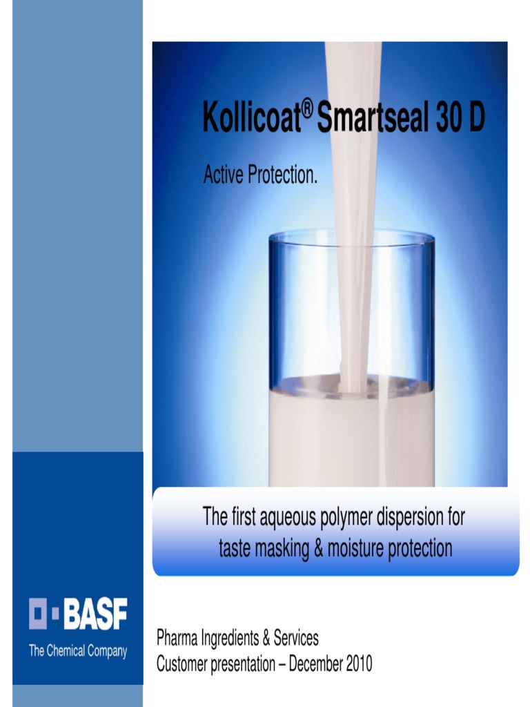 Kollicoat Smartseal 30 D Short | PDF | Tablet (Pharmacy ...