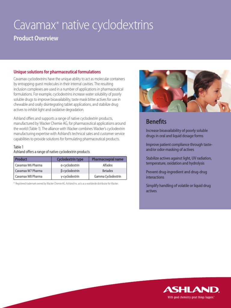 PC-11642 Cavamax Native Cyclodextrins | PDF | Chemical Substances ...