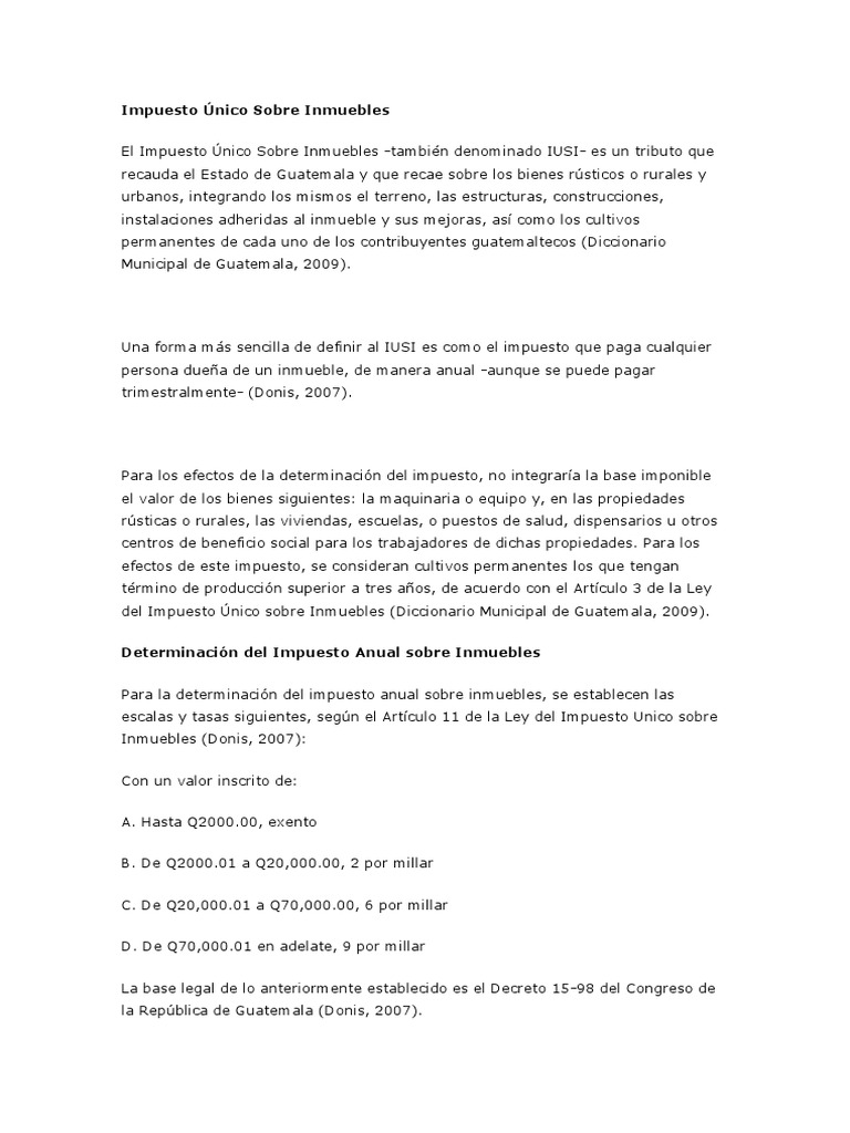 IUSI | PDF | Pagos | Impuestos